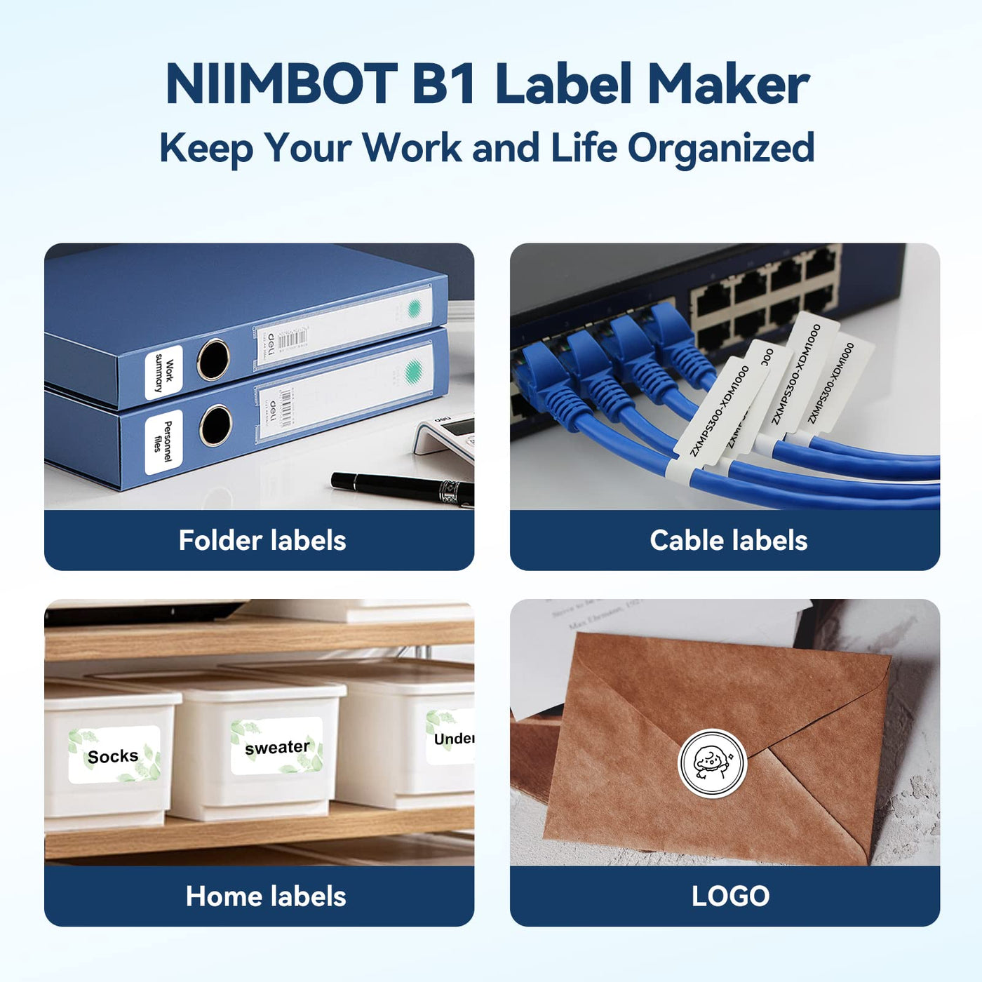 NB493 - NIIMBOT - B1 - PORTABLE THERMAL LABEL BLUETOOTH PRINTER INCLUD